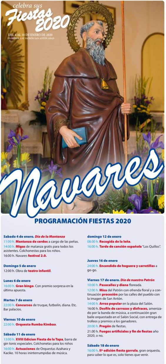 Fiestas Patronales de San Antón en la pedanía de Navares 2020 - Región ...
